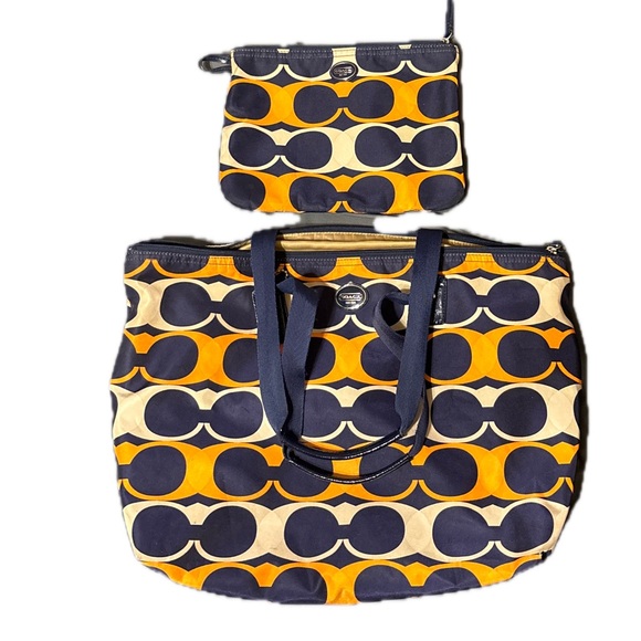 Coach | Bags | Coach Stylish Signature 2 In Travel And Cosmetic Bag ...